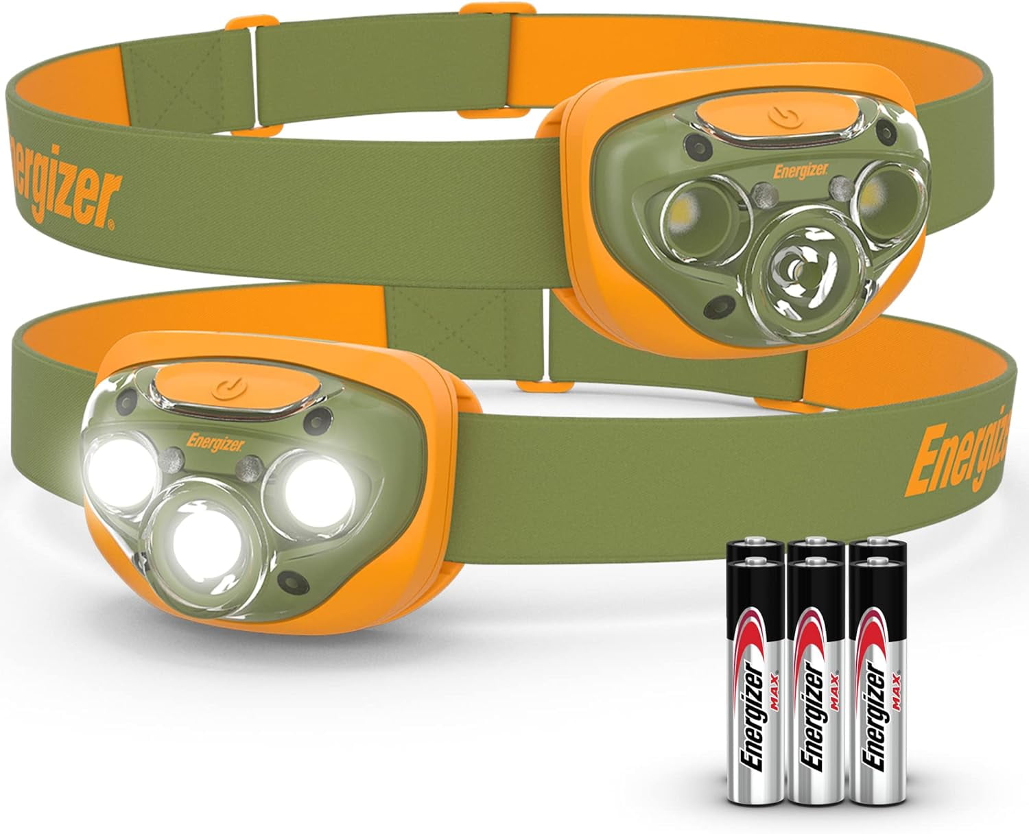 LED Headlamp PRO (2-Pack), IPX4 Water Resistant Headlamps, High-Performance Head Light for ...