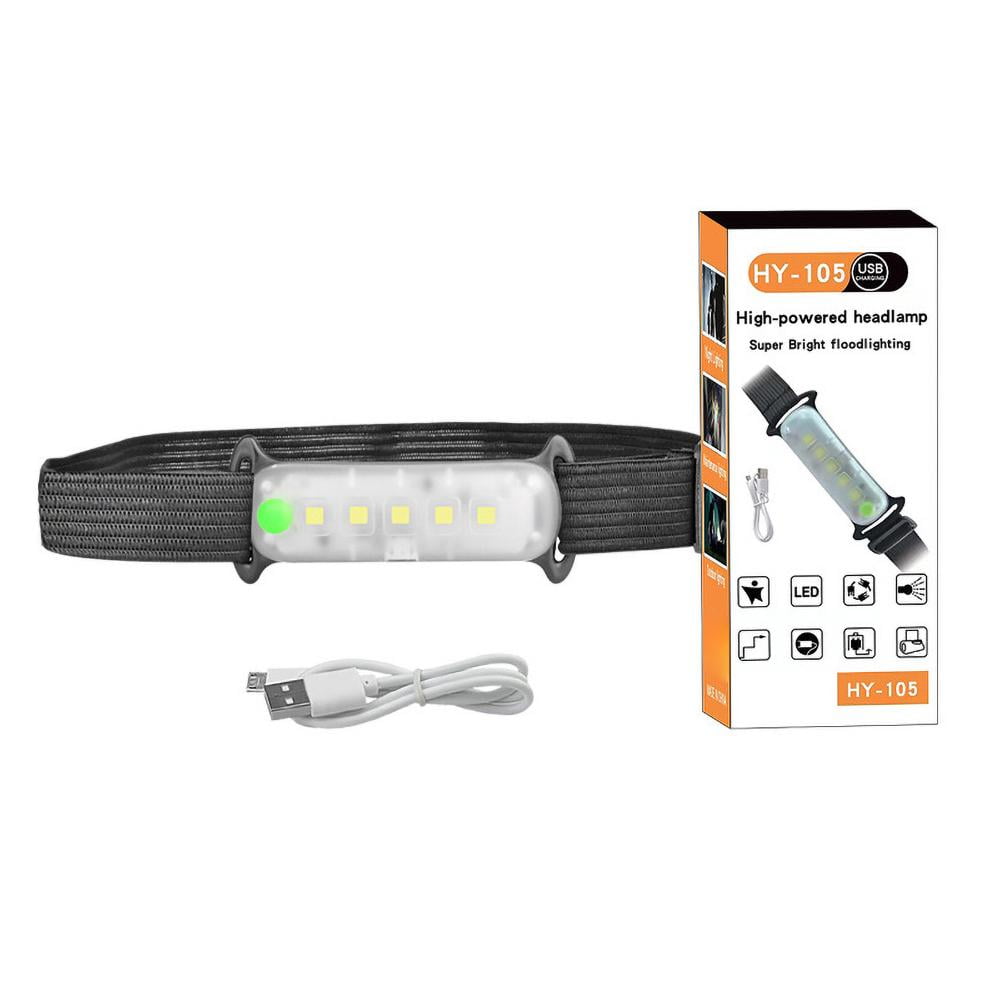 LED Headlamp USB Rechargeable Headlight Torch Work Light Bar Head Band ...