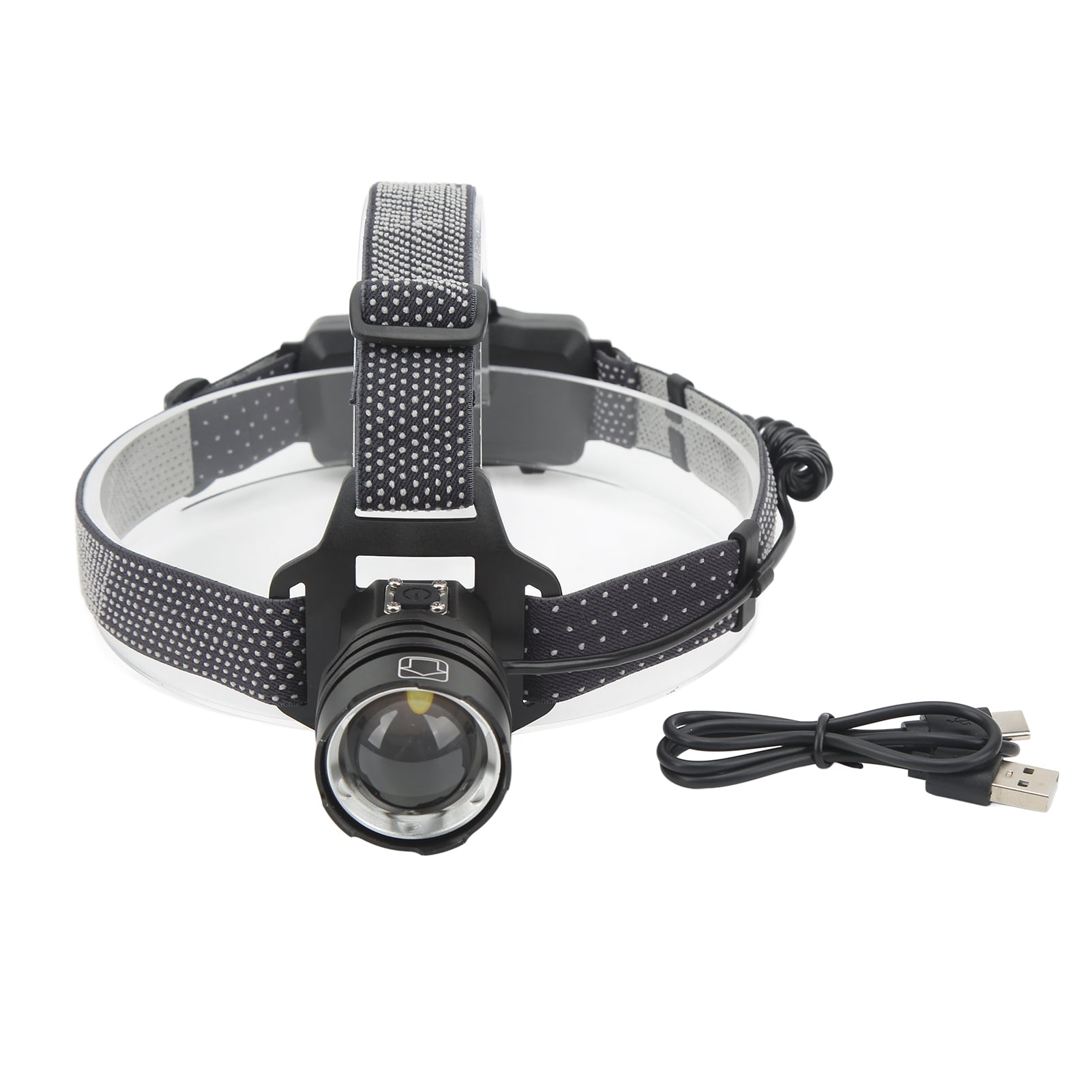 LED Headlamp XHP50 Bulb TYPE C Rechargeable Telescopic Zoom Bright ...