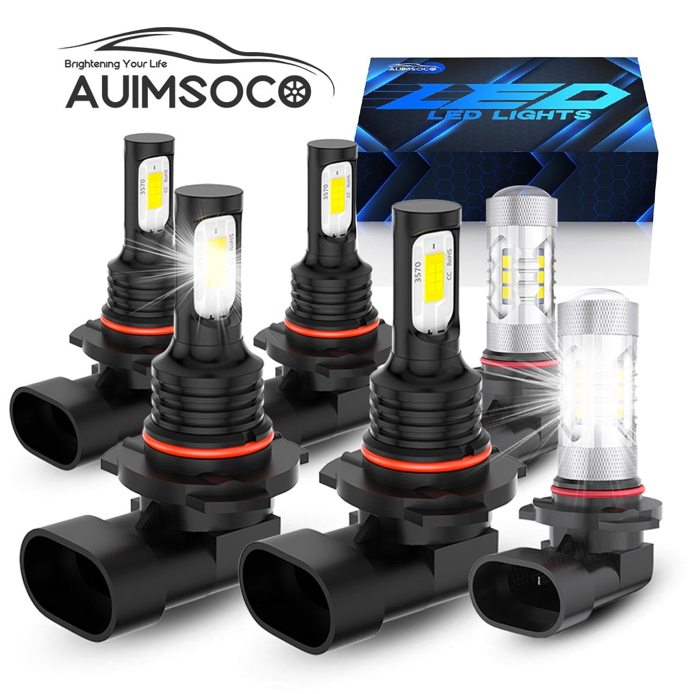 LED Headlight 9005 9006 High Low Beam + H10 Fog Light For Toyota ...