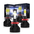 LED Headlight 9005 H11 High Low Beam For RAM 1500 2500 3500 2009-2016 ...