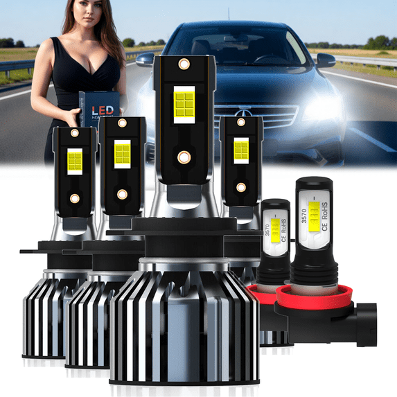 LED Headlight Bulb For 2004 BMW 645Ci,H7 High Beam,H7 Low Beam,H11 Fog ...