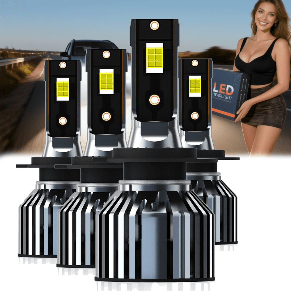 LED Headlight Bulb For 2005-2008 Jaguar Super V8,H7 High Beam + H7 Low ...