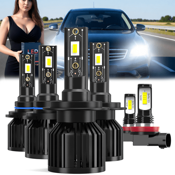 LED Headlight Bulb For 2005-2014 Subaru Legacy,9005 High Beam,H7 Low ...