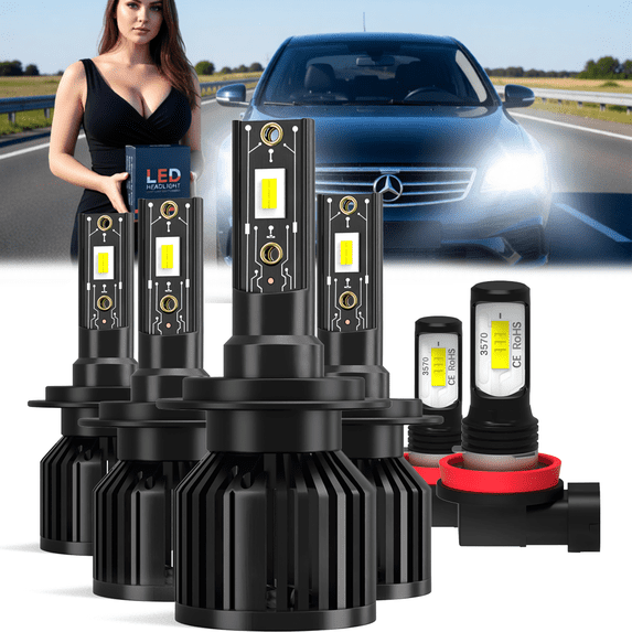 LED Headlight Bulb For 2007 BMW 530i,H7 High Beam,H7 Low Beam,H11 Fog ...