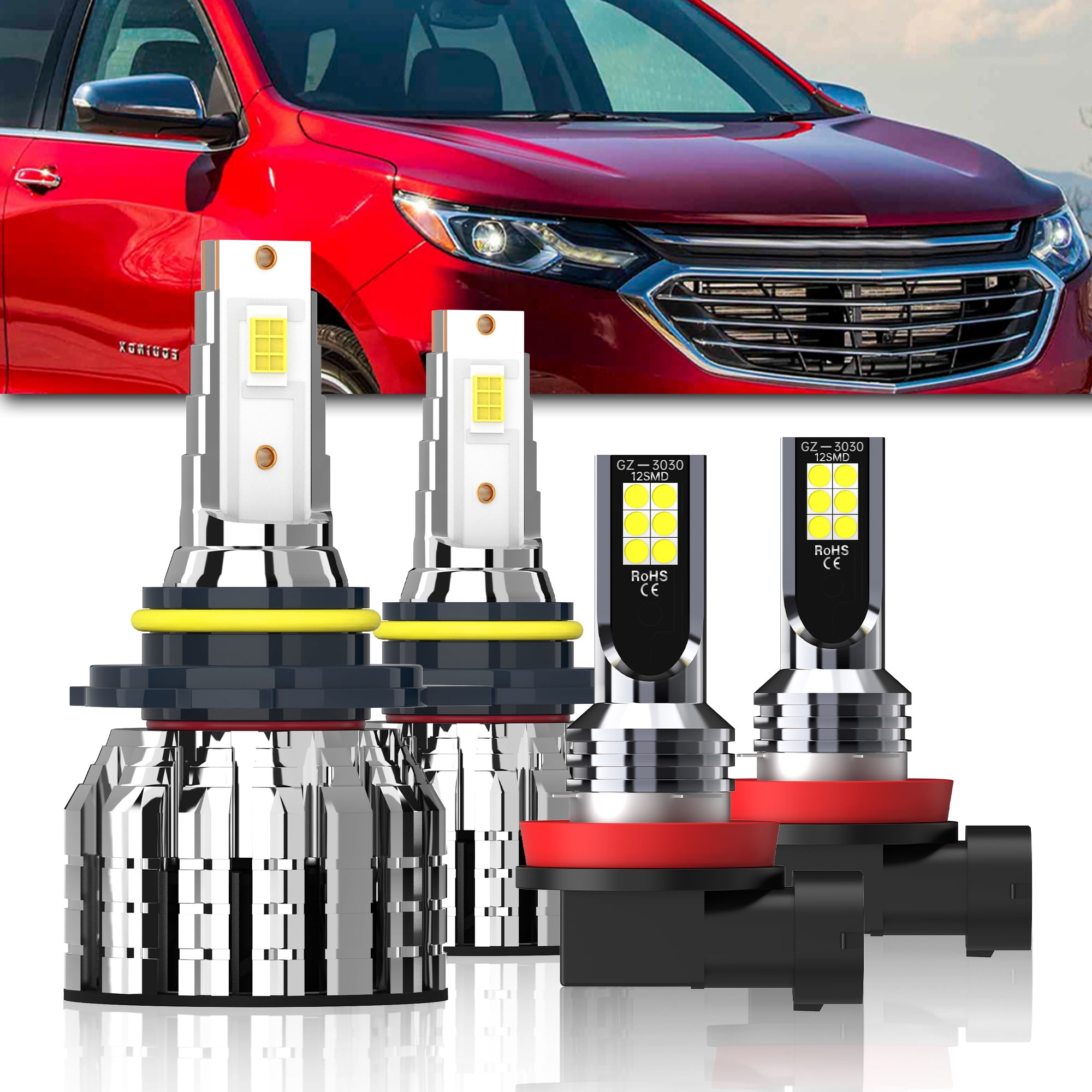 LED Headlight Bulbs Fit For Chevy EQUINOX 2018-2021,9012 High Low Beam ...