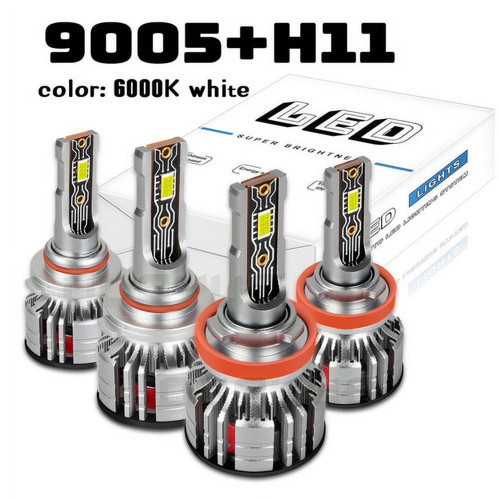 LED Headlight Bulbs High & Low Beam Kit 6000K for 2006-2020 Toyota ...
