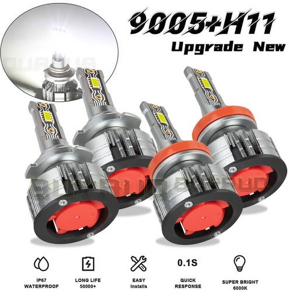 LED Headlight Bulbs High & Low Beam Kit 6000K for 2009-2018 Subaru ...