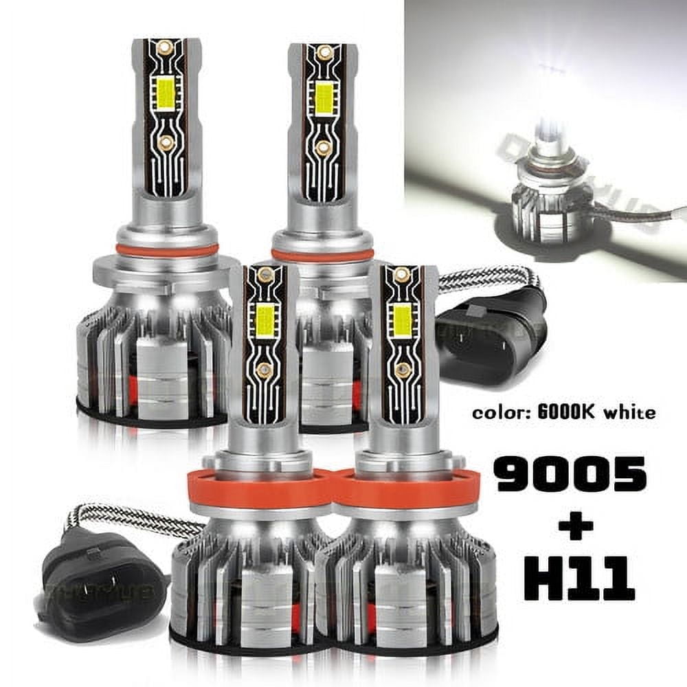 LED Headlight Bulbs High & Low Beam Kit 6000K for 2011-2020 Toyota ...