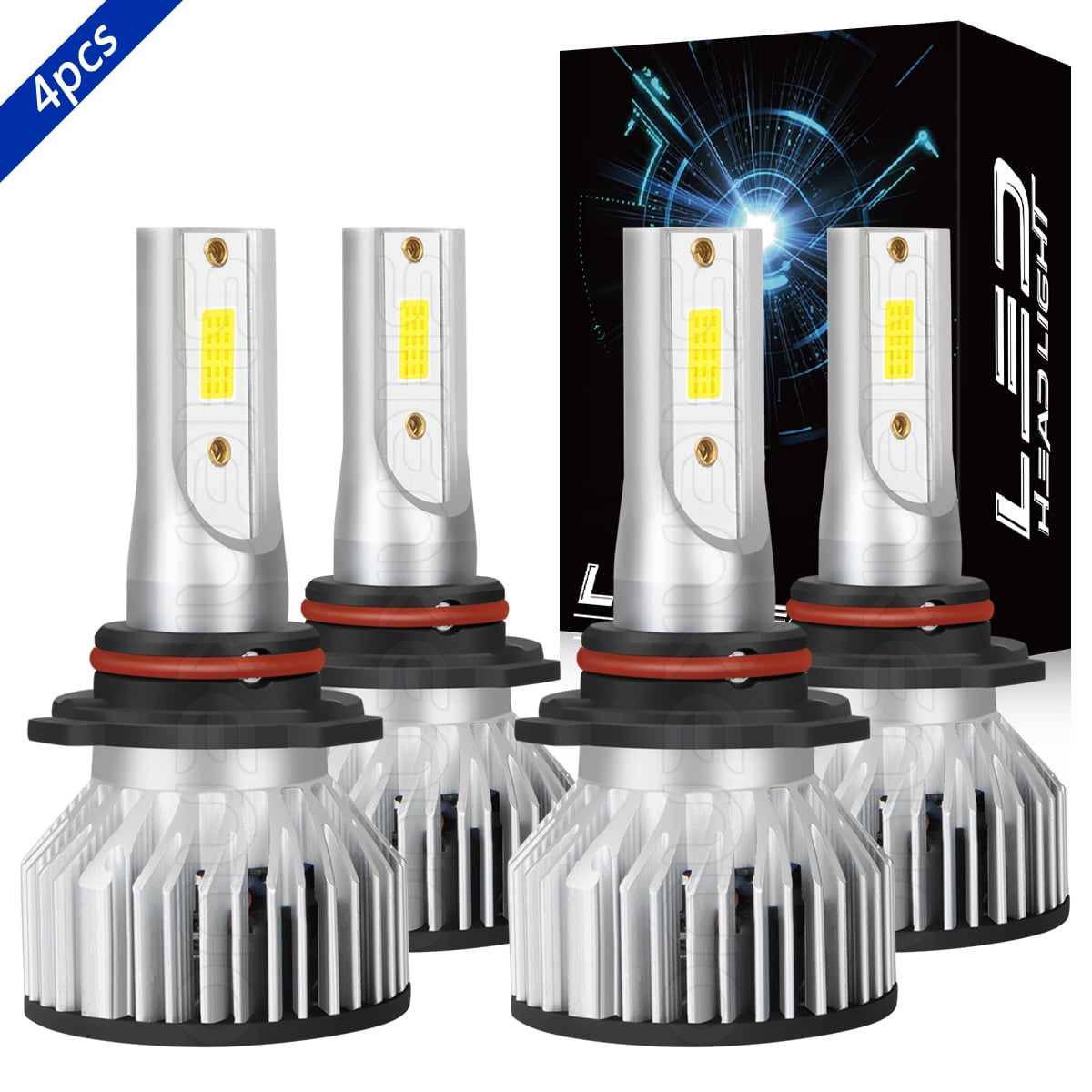 LED Headlight Bulbs Kit High Low Beam White for 2014-2015 Honda Civic ...