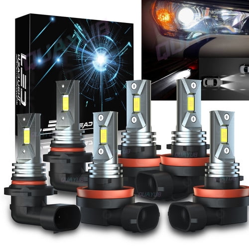 LED Headlight + Fog Light Bulbs White Combo For MITSUBISHI Outlander ...