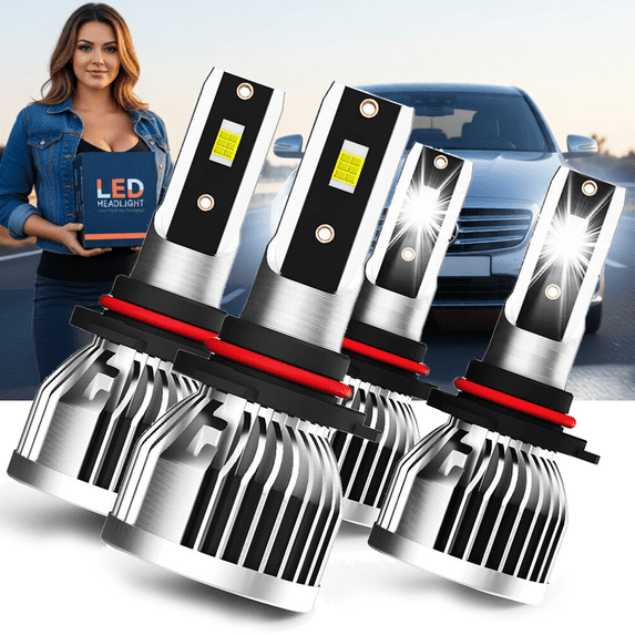 LED Headlight For Ford Crown Victoria 1993-1997,9005 High Beam + 9006 ...