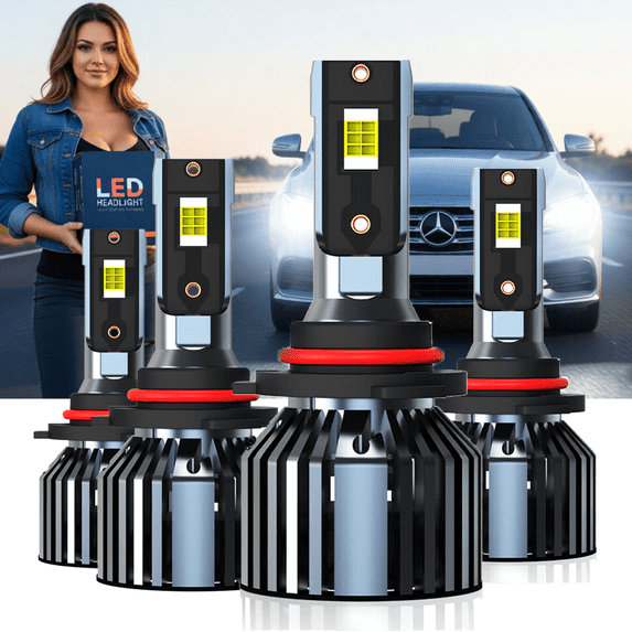 LED Headlight For Jeep Grand Cherokee 2005-2010,9005 High Beam + 9006 ...