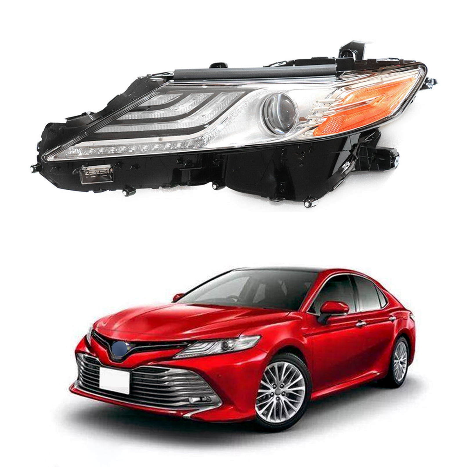 LED Headlight Headlamp Assembly L Driver Side For 2018 2019 2020 Toyota Camry XLE XSE - Walmart.com