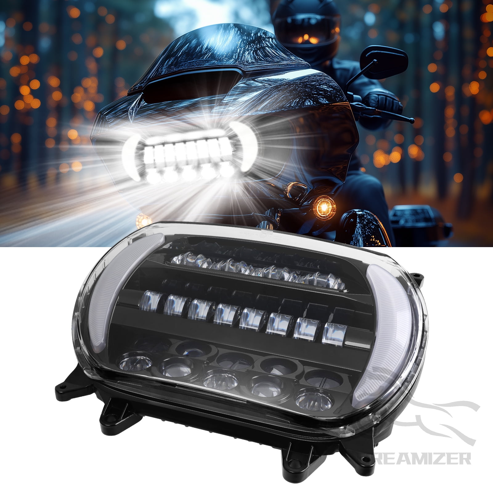 LED Headlight for Road Glide 15-20, LED Head Light Headlamp Front Lamp ...