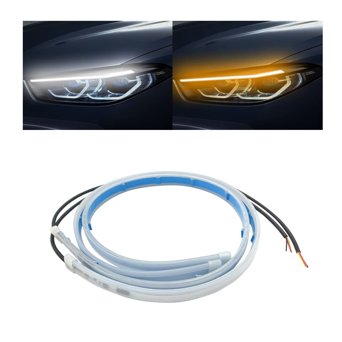 LED Headlight Strip Tube MMF7 Light, 24 Inch Flexible DRL Daytime ...