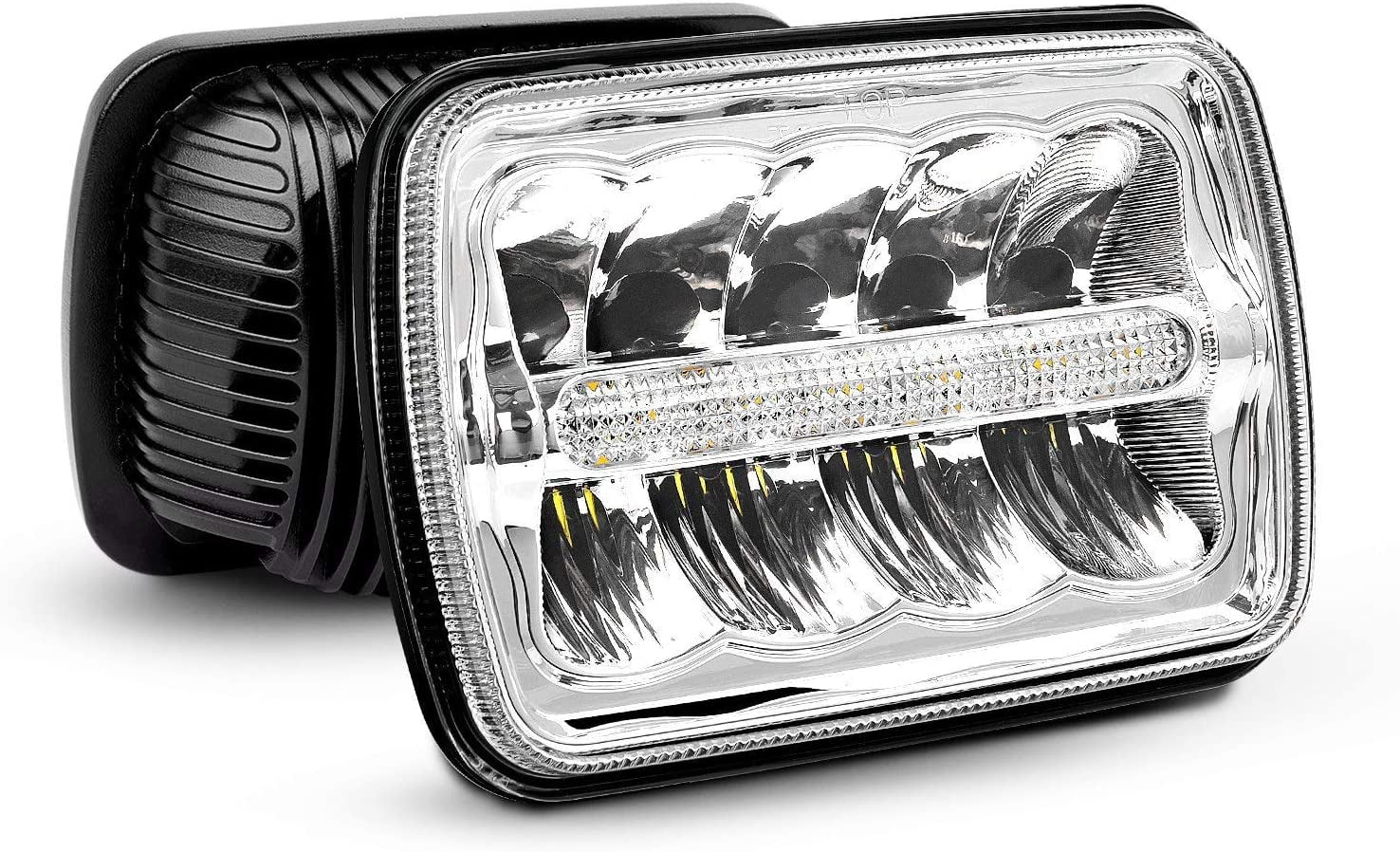 Nilight Led Headlights 7x6 5x7 45W Hi/Lo LED Sealed Beam Headlamp for ...