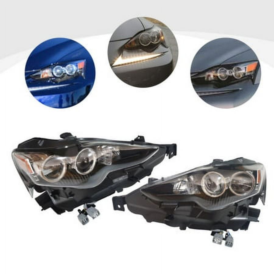 LED Headlights Set For Lexus IS250 IS350 2014 2015 2016 Left & Right Head Lamps - Walmart.com