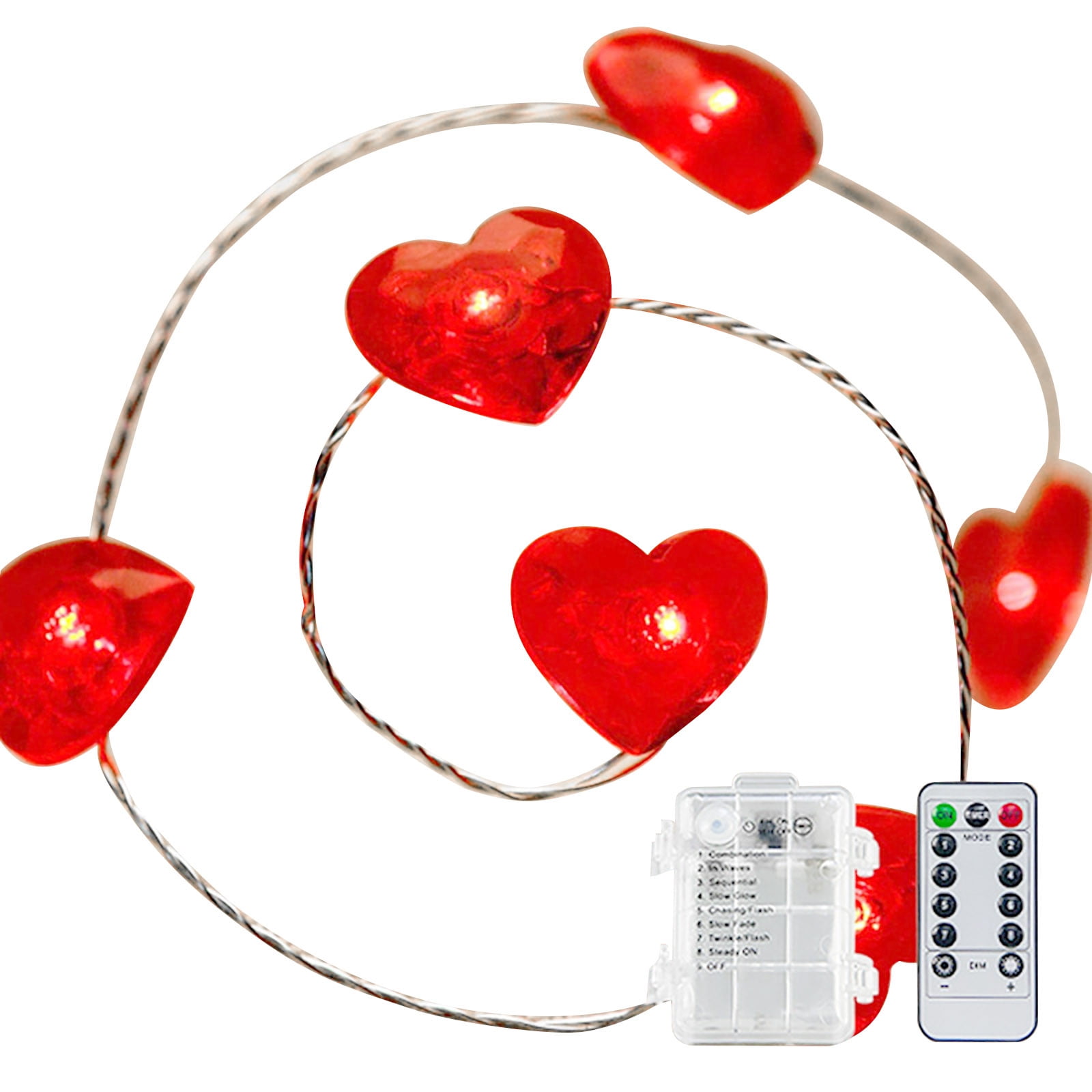 LED Heart Shaped Copper Wire String Lights Valentine's Day Decoration ...
