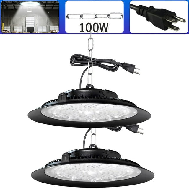 LED High Bay Light 100W UFO LED Shop Lights Commercial Warehouse ...