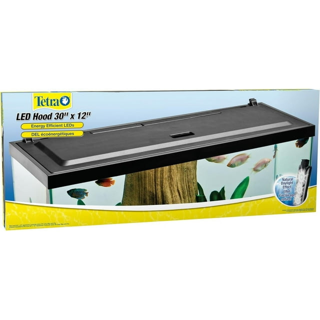 LED Hood 30 Inches by 12 Inches, Low-Profile Aquarium Hood with Hidden ...