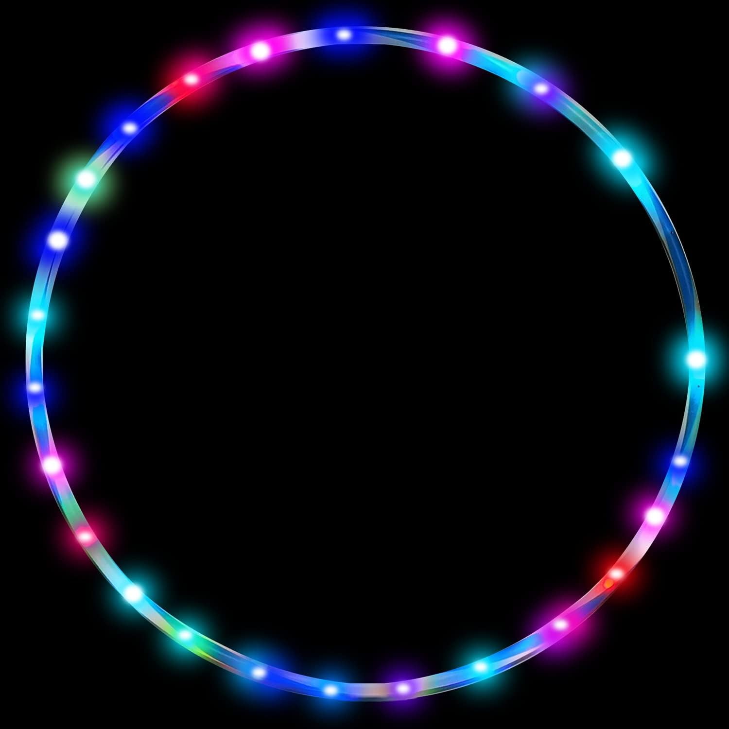 LED Hoop Dance Fitness Exercise Light Up Hoop for Kids & Adults, Auto ...