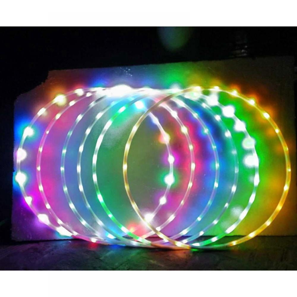LED Hula Fitness Hoops for Kids & Adults - Light Up Glow Sport Rings ...