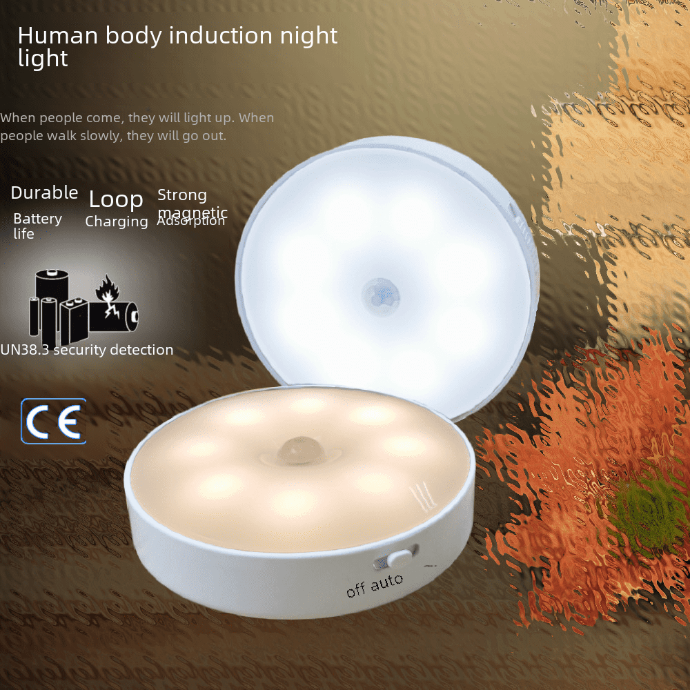 LED Human Body Induction Night Light Charging Magnetic Night Light ...
