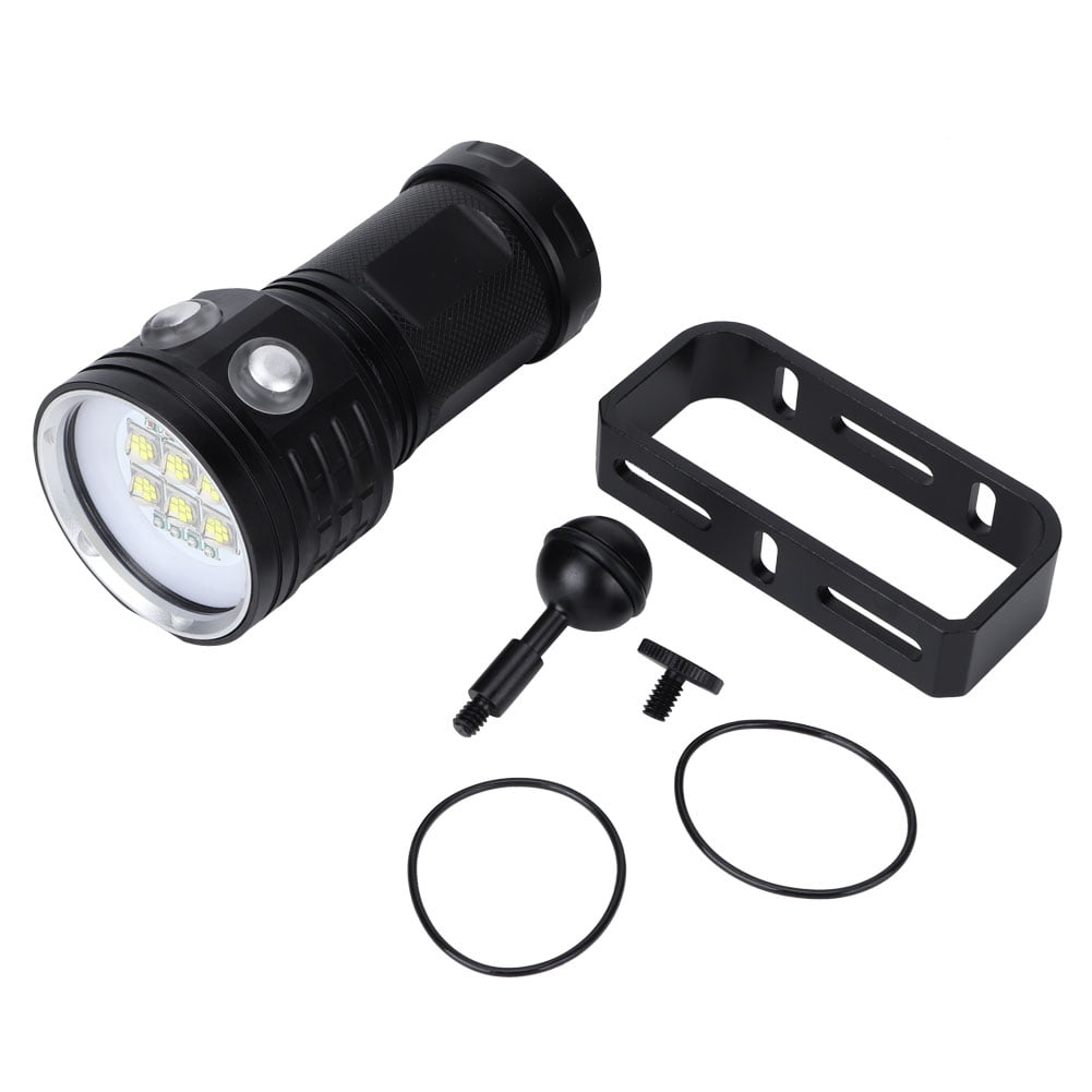 LED IP68 Waterproof Scuba Dive Light Super Bright Flashlight for ...