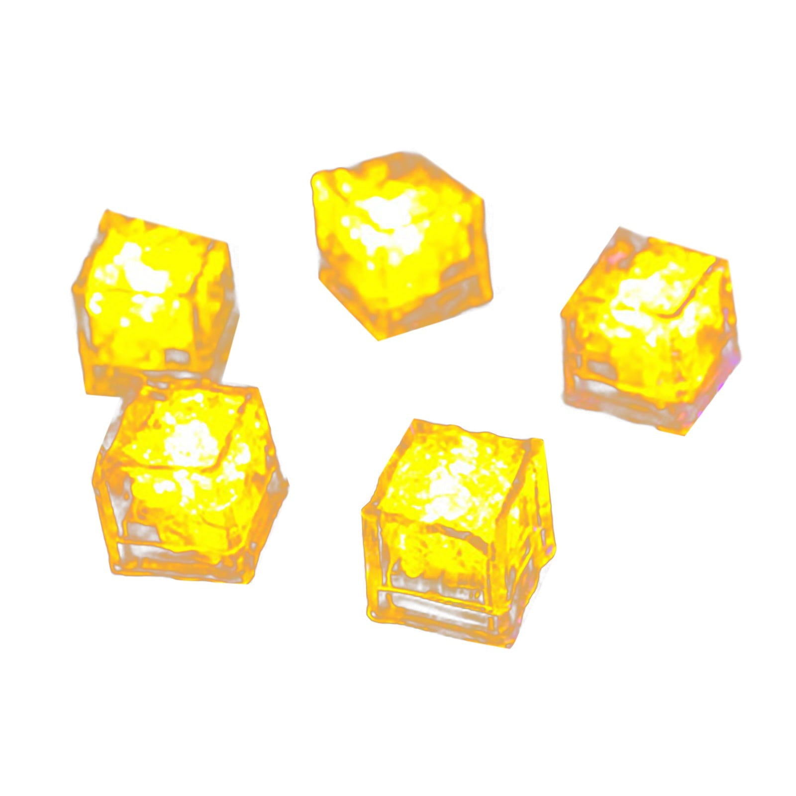 LED Ice Cube Shape Lights, MultiColor Liquid Sensor Glowing Light up ...