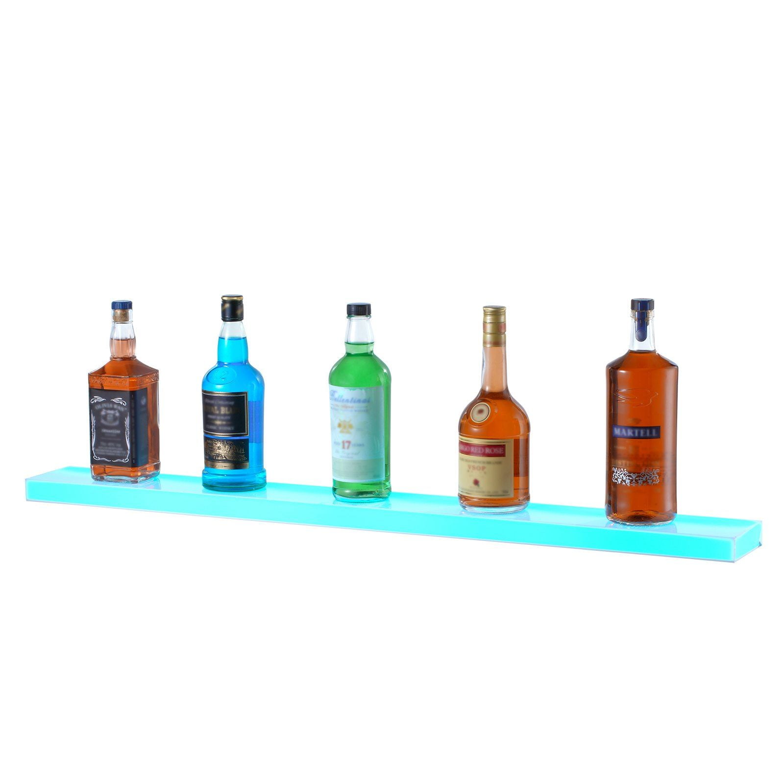LED Illuminated Alcohol Display Shelf 40" - Wall Mount Home Bar Storage ...