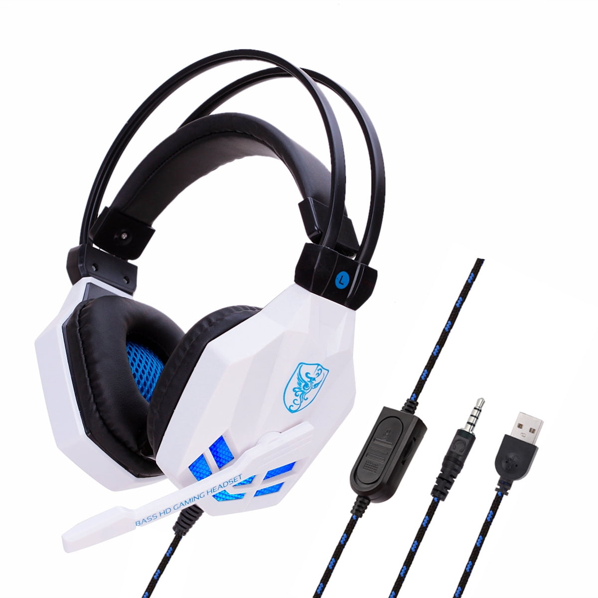 LED Illuminated Gaming Headset for PS4, PS5 and PC - Walmart.com