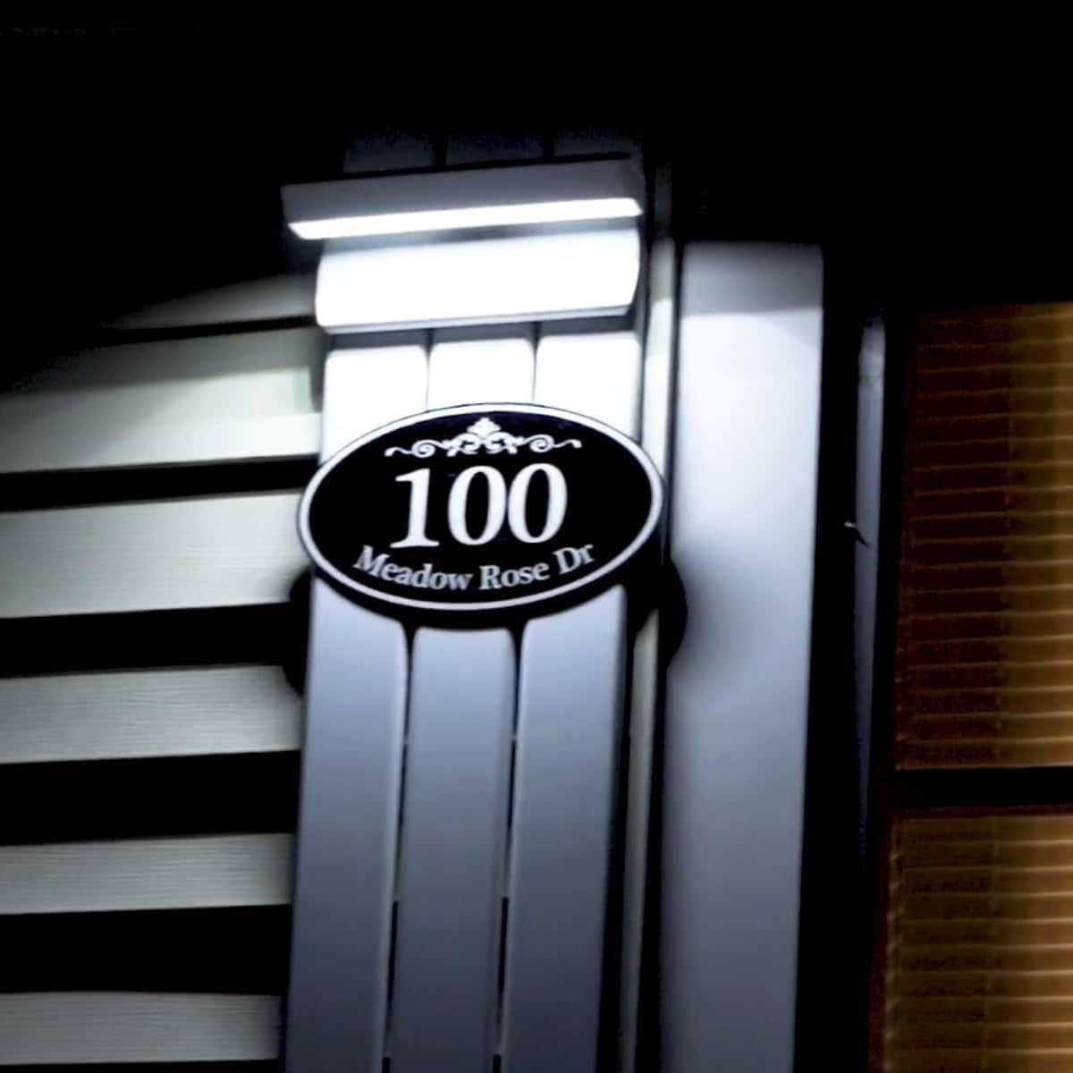 LED Illuminated Outdoor Address Light Waterproof - Solar House Numbers for Outside Address ...