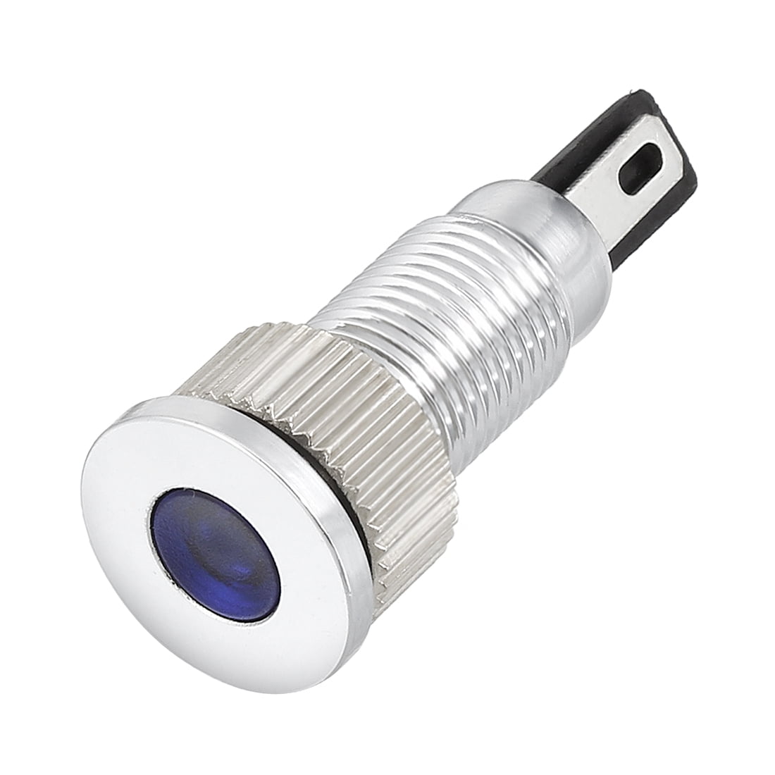 LED Indicator Light 12V Blue 8mm Metal Custom Dash Signal Lamp Flat ...