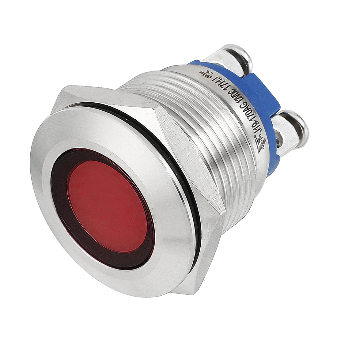 LED Indicator Light 12V Red 19mm Stainless Steel Dash Signal Lamp Screw ...