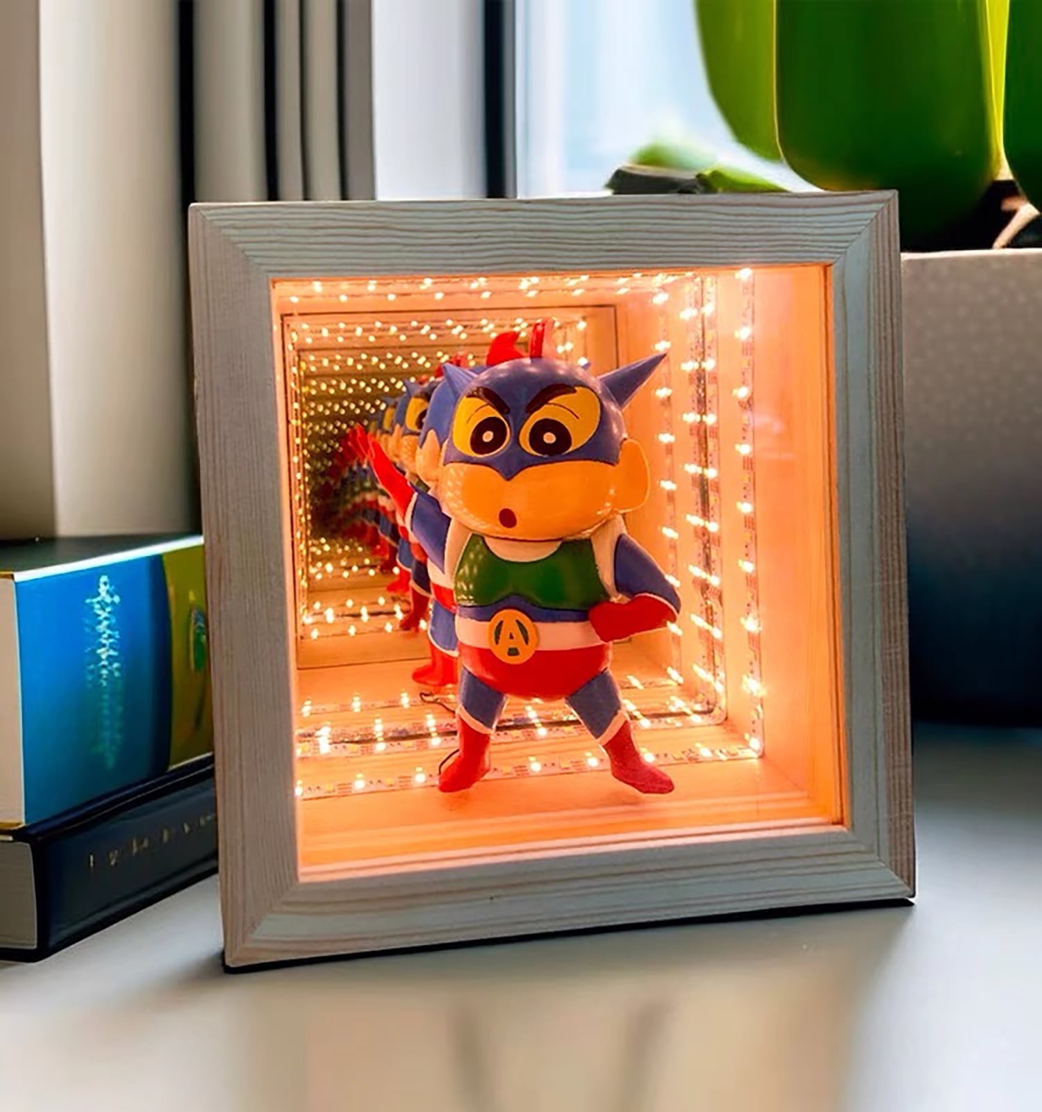 LED Infinity Mirror Display Box Frame Display Cabinet with Light Memory ...