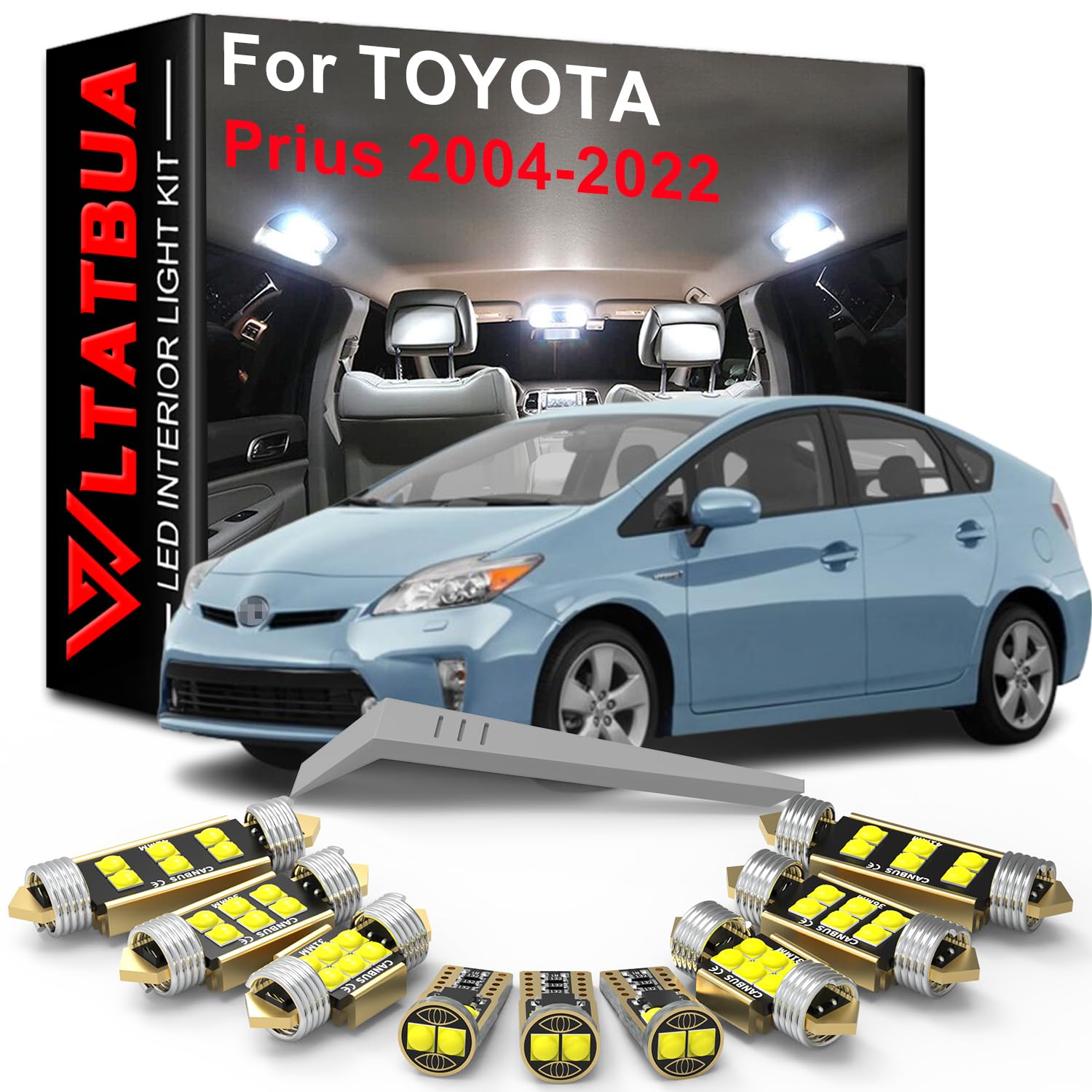 LED Interior Light Kit RRF12 Package Replacement for TOYOTA Prius 2004 ...