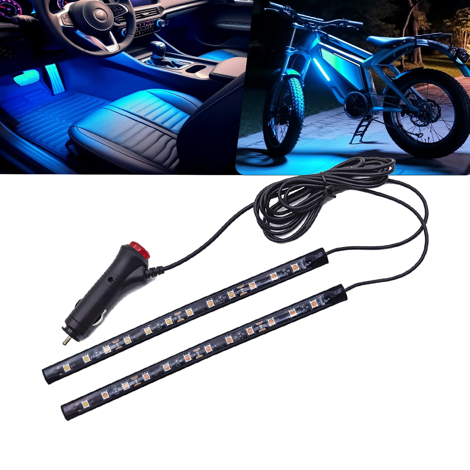 LED Interior Lights DC SSF20 12V Seat Ambient Light Cigarette Lighter, Car Uncer Dash LED Light ...