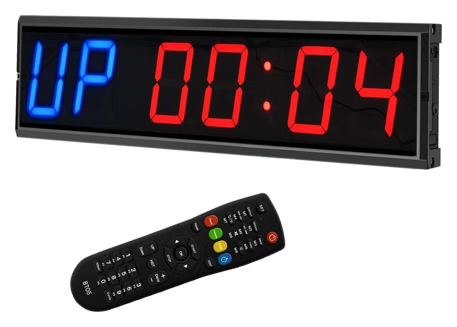 LED Interval Gym Timer Count Down/Up Clock Stopwatch Classroom School ...