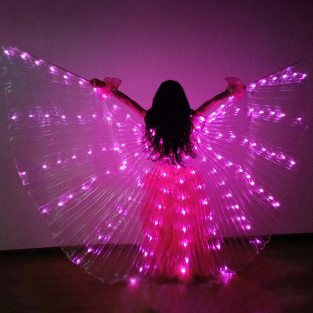 LED Isis Wing Belly Dance Glow Light Up Costume Party Club Wear With led-isis-wing-belly-dance-glow-light-up-costume-party-club-wear-with