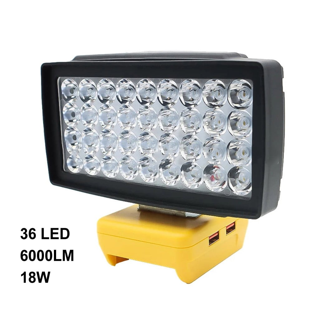 LED Job Site Work Light 18W Brightness of 6000 Lumens for Various Tasks ...
