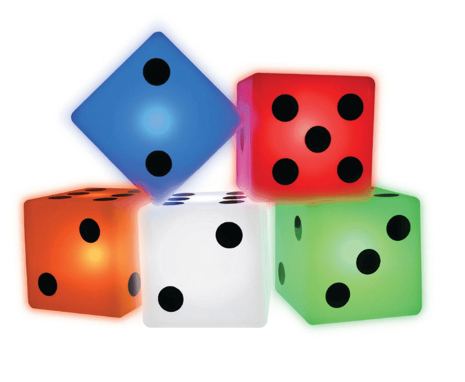 LED Jumbo Dice, Light-Up Game, for All Ages, by MinnARK - Walmart.com