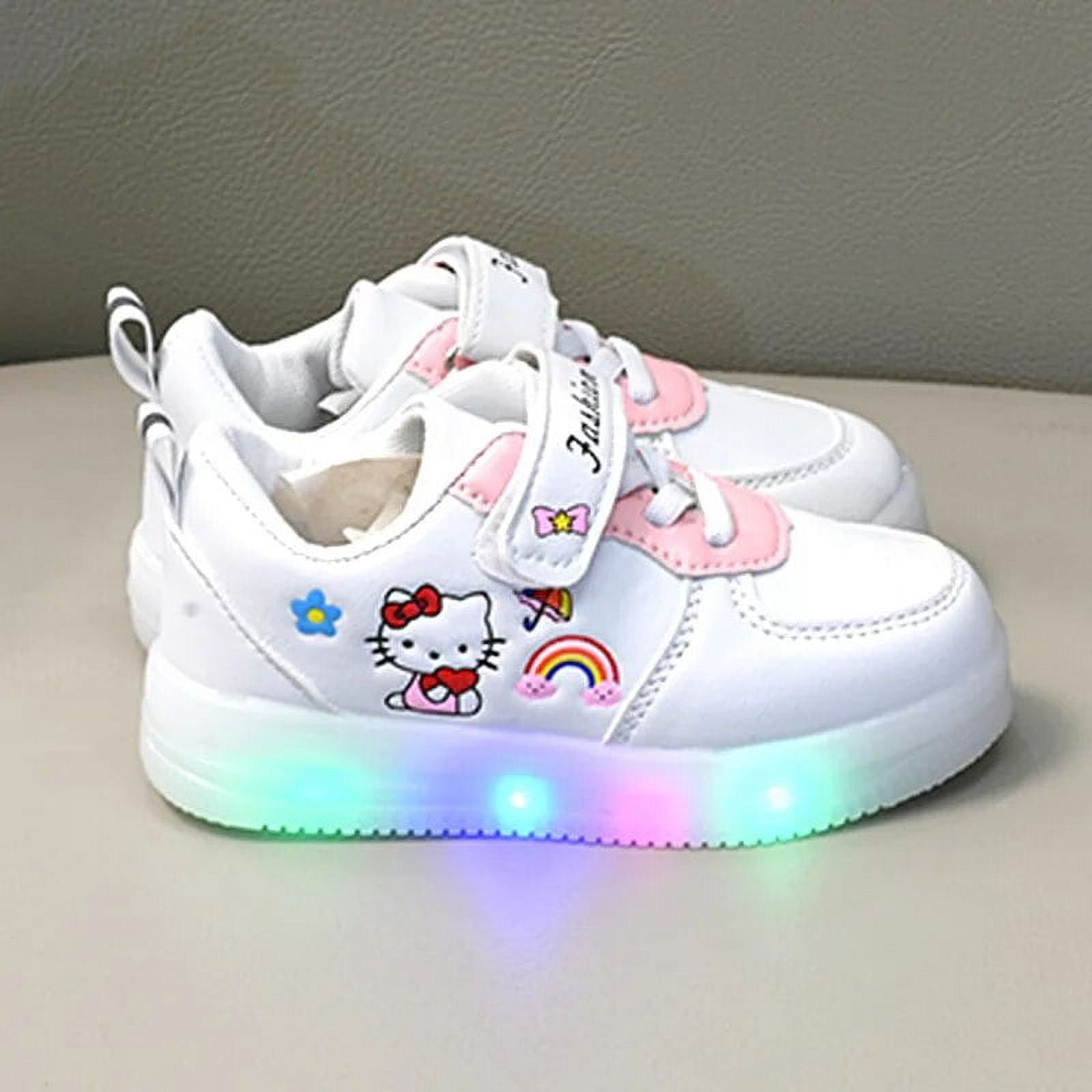Customer reviews for LED Kids Shoes for Girls Cute Cartoon Hello Kitty ...