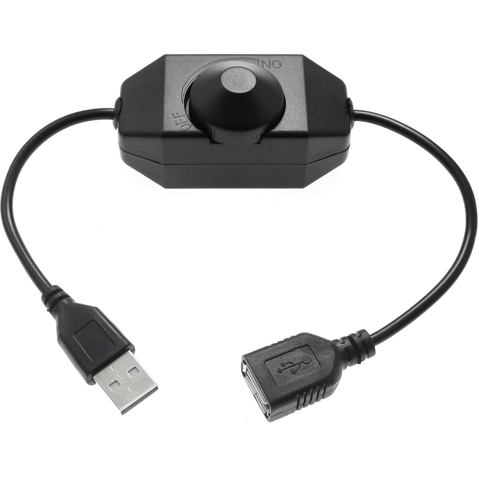 LED Knob Dimmer USB Extension Cord Stepless Control, Rotary Controller ...