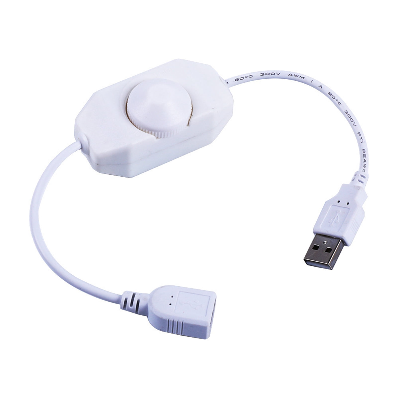 LED Knob Dimmer USB Extension Cord Stepless Control, Rotary Controller ...