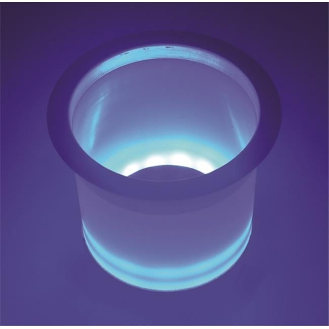 LED-LCH-BU-DP LED Lighted Stainless Steel Rim Drink Holder - Blue - Walmart.com