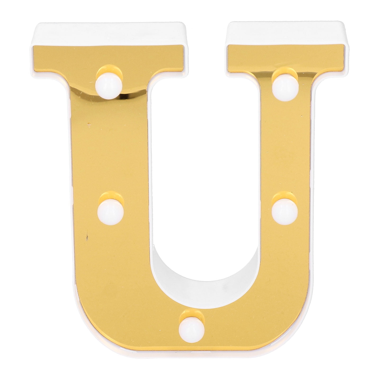 LED Lamp U‑Shape Gold Alphabet Light for Wedding Proposal Birthday ...