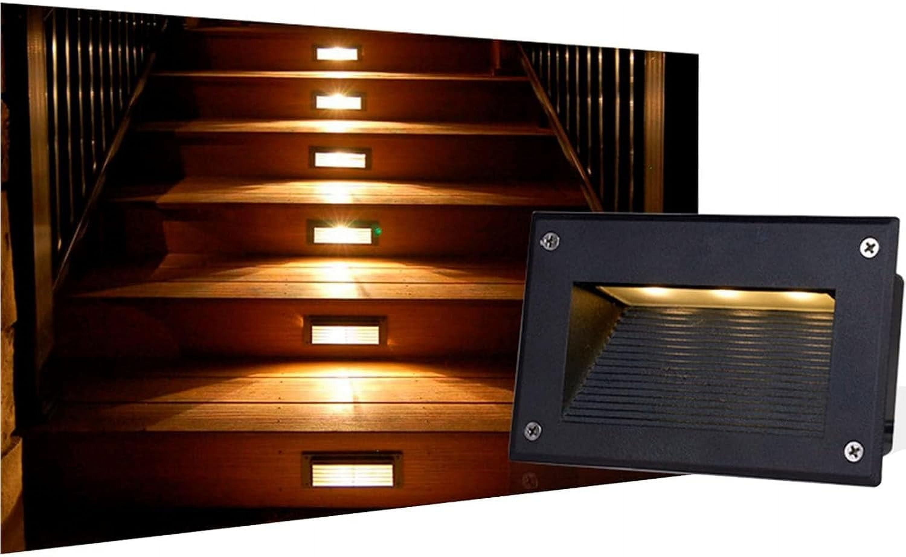 LED Landscape Light - 110V Recessed Stair Wall Light - Outdoor Buried ...