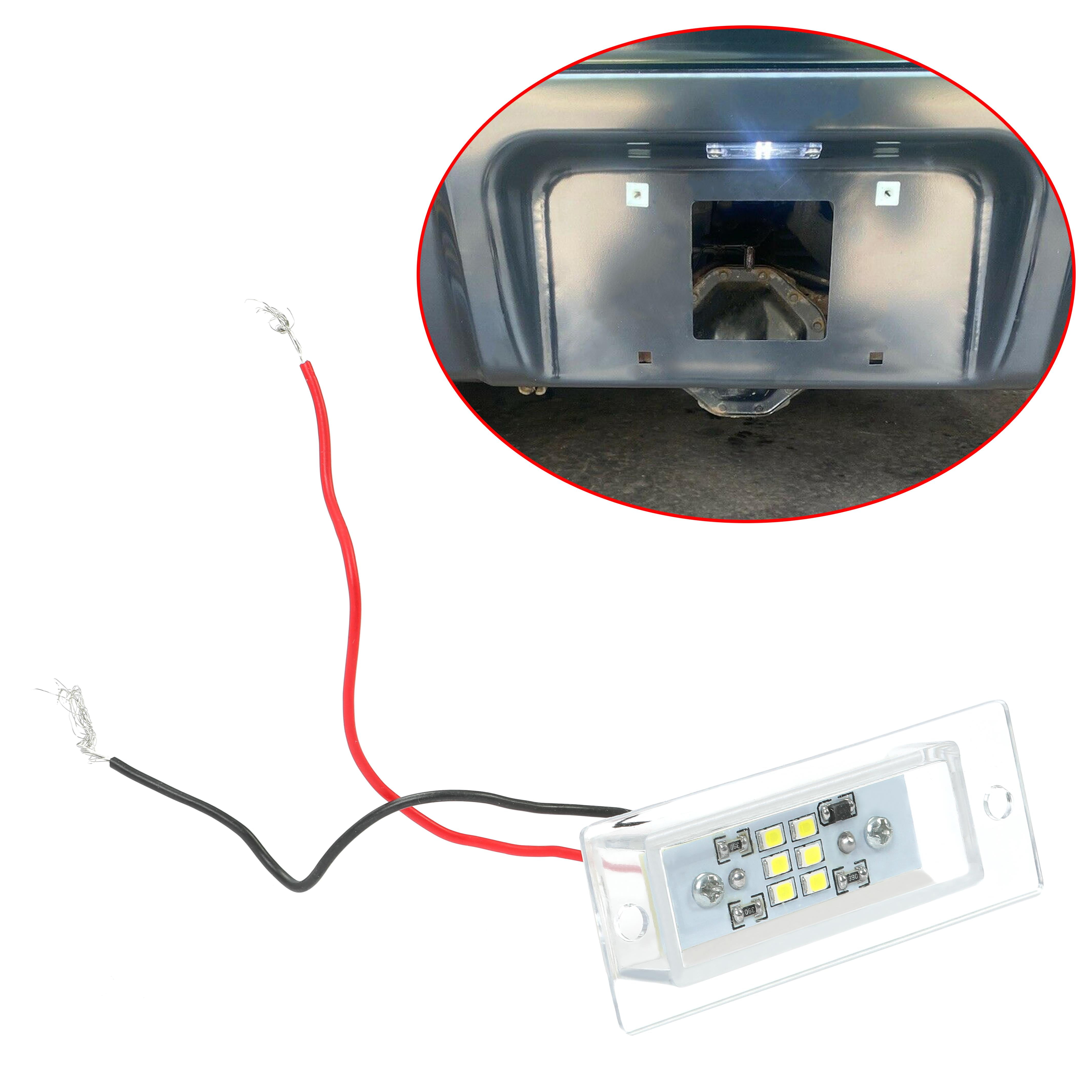 LED Lens License Plate Light Universal Rear Bumper Roll Pan Tag Lamp ...