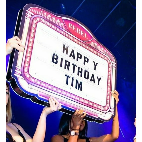 Customizable LED Letter Board Sign with Read Light for Nightclub Bottle ...